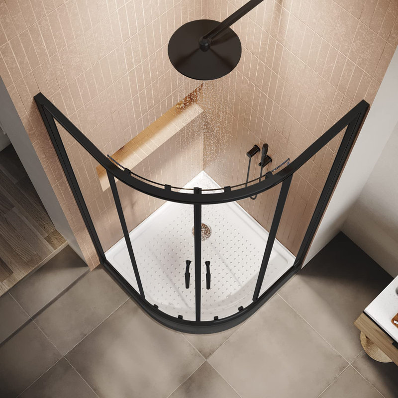 VTI 38" W X 38" D X 72" H Framed Round Shower Enclosure With Base & Reviews | Wayfair